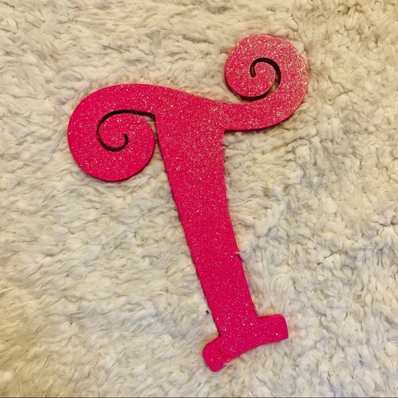 Hobby Lobby | Wall Decor | Hobby Lobby 2 Pink Sparkly Glitter Letter T ...